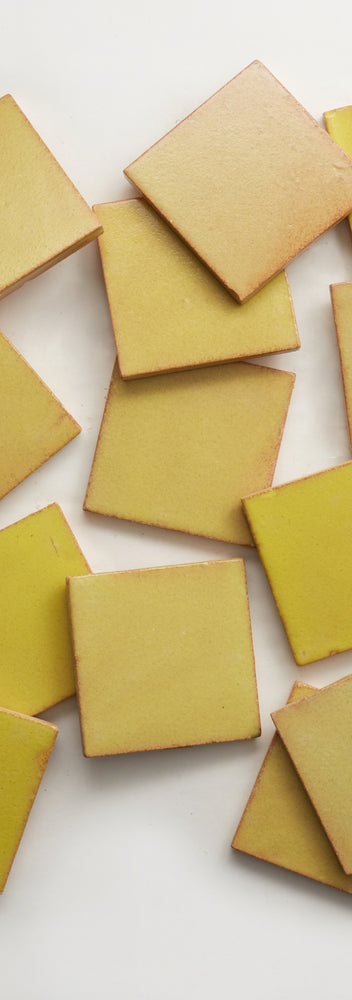 outdoor terracotta tile | yellow | 4x4 square | fresh yuzu – OUTERclé